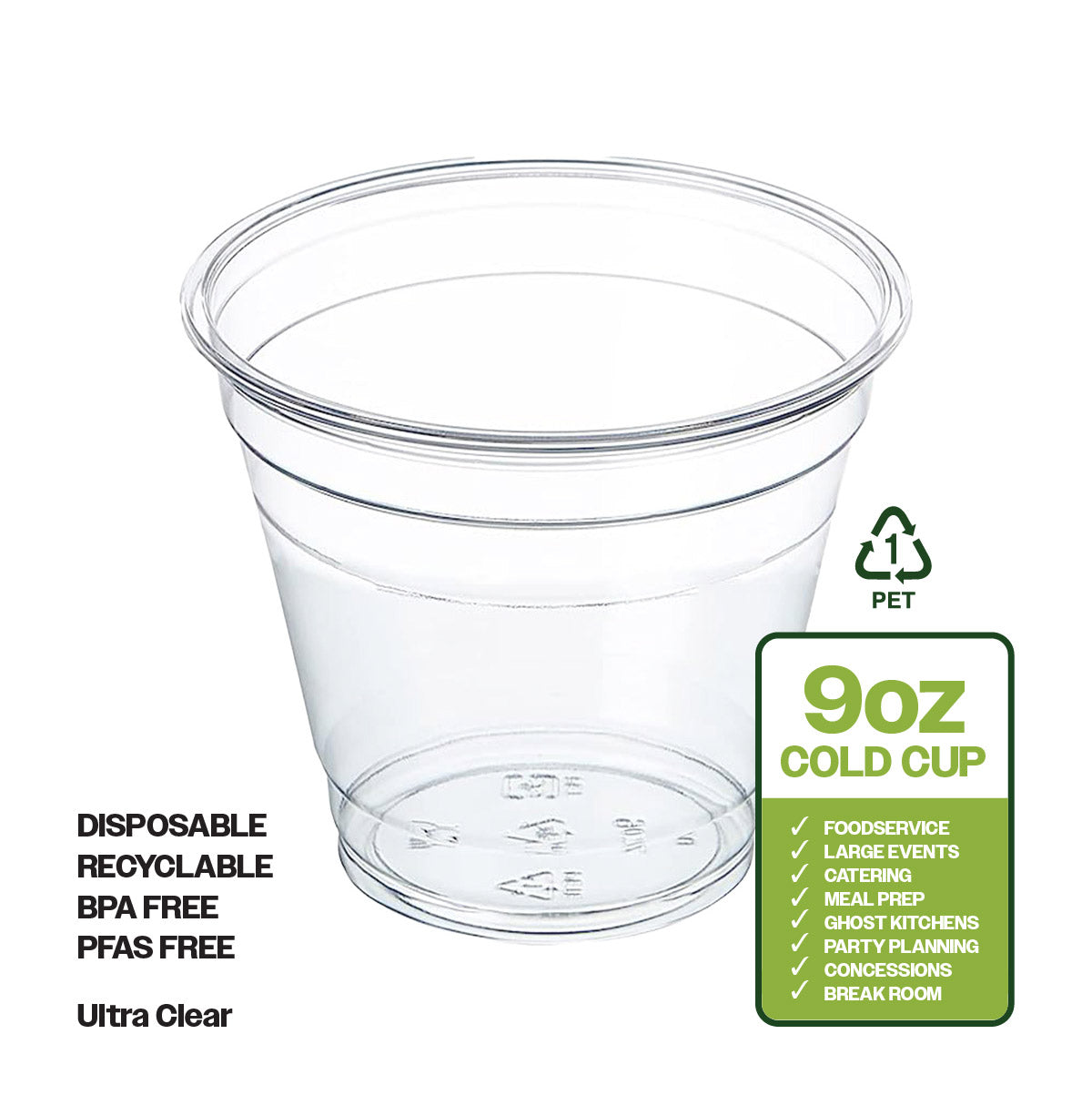 CIAO! 9OZ PET Plastic Cold Cup (Case of 1,000) – FulPac